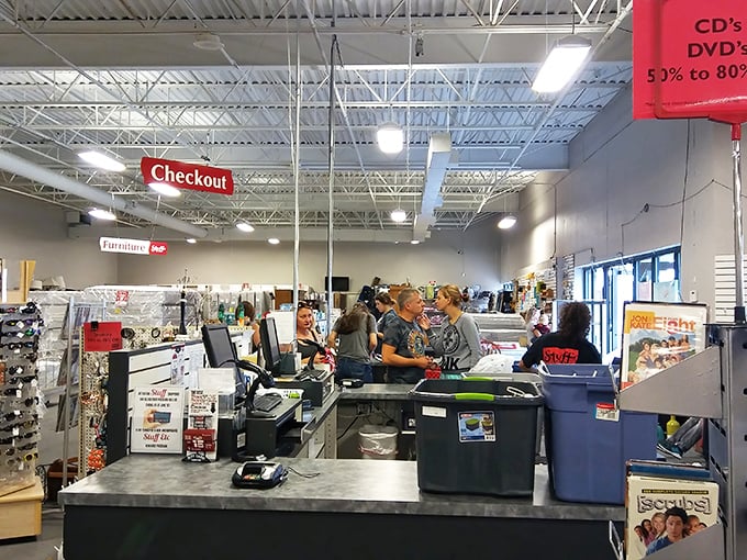 Where transactions happen and relationships form—regulars chat with staff like old friends while newcomers become converts to consignment culture.