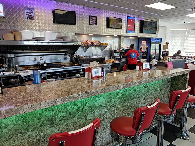 The counter isn't just where food is served—it's where community happens, one cup of coffee and friendly conversation at a time.