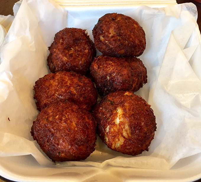 Crab balls—like crab cakes but more poppable. These golden-brown spheres of joy are dangerously easy to keep eating.