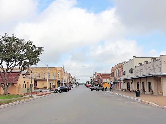 Wide streets and preserved architecture create the perfect backdrop for leisurely downtown strolls.