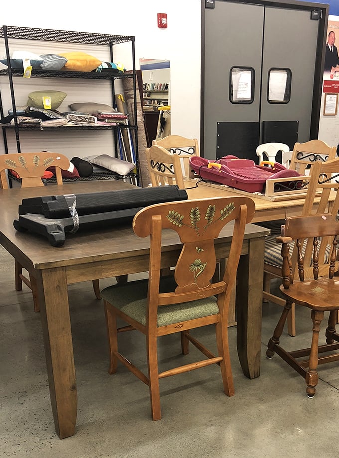 Dining set perfection – where wooden chairs with charming details gather around tables that have hosted countless family stories.