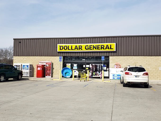 Even Dollar General gets the small-town treatment in Williamsport, where budget shopping comes with extra helpings of parking space and Hoosier hospitality.