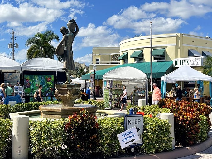 Downtown Stuart's festivals transform ordinary streets into vibrant marketplaces, where fountain-side shopping becomes an art form and "retail therapy" actually works.