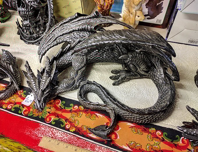 This dragon figurine isn't just decor—it's a conversation starter that says "Yes, I have interesting taste" or "My D&D character needed representation."
