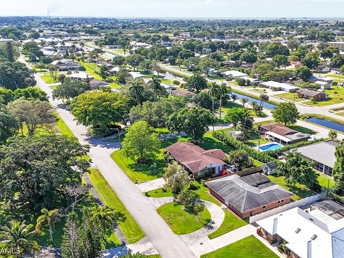 From above, Clewiston's residential streets reveal the secret to Florida living – room to breathe, affordable homes, and enough yard for both grandkids and grills. 