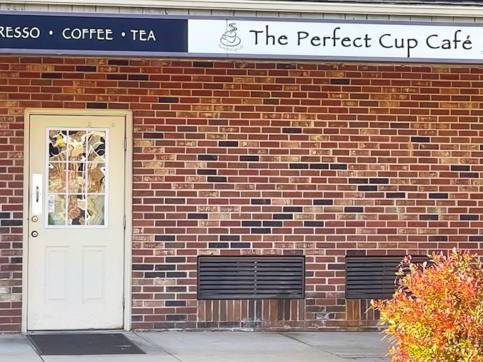 The welcoming entrance with its simple signage doesn't need to shout—locals already know the treasures that await inside this Hockessin favorite.