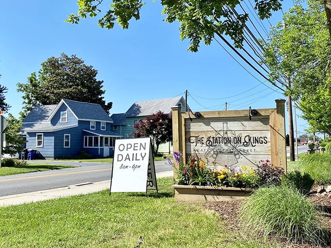 The roadside sign promises "OPEN DAILY"—three syllables that spell hope for hungry travelers and locals alike.