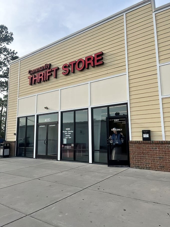 The modern storefront welcomes bargain hunters and treasure seekers alike – the gateway to a world where one person's past becomes another's future.