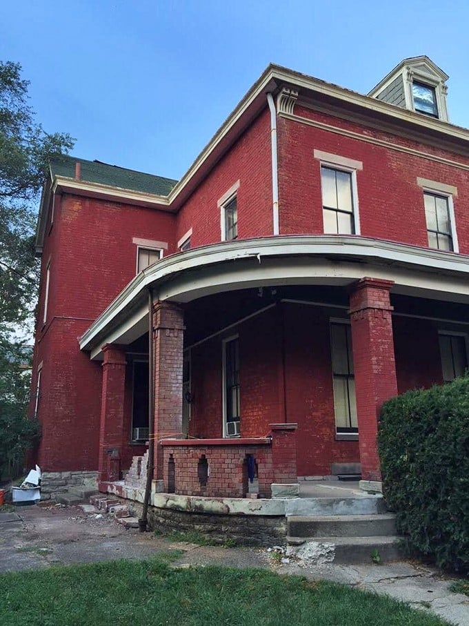 The curved porch adds architectural interest, but let's be honest—you're not here for the design features. You're here for what might be watching from those windows.