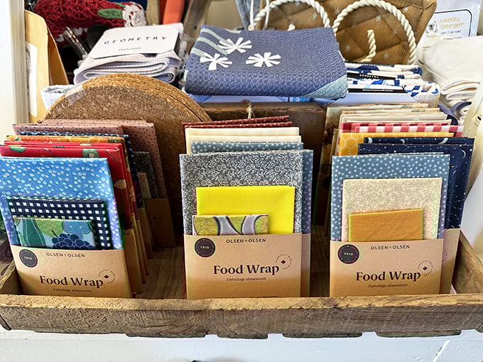 Eco-friendly food wraps in cheerful patterns – grandma's practical sustainability gets a modern, colorful makeover.
