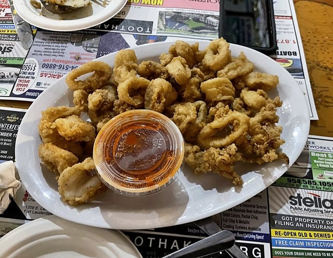 Fried calamari that's tender enough to convert skeptics and seasoned enough to keep aficionados coming back for more.