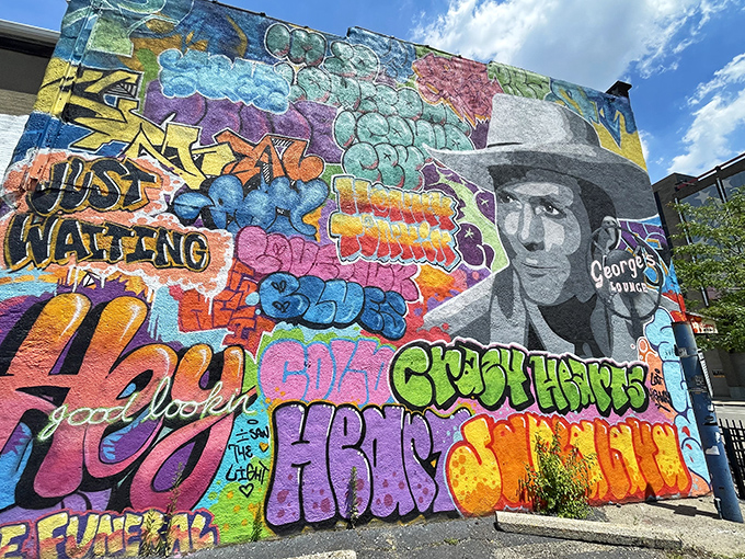 Street art that celebrates local pride and good food—the perfect backdrop for your "yes, I'm having an amazing meal" social media post. Canton's culinary scene in living color.