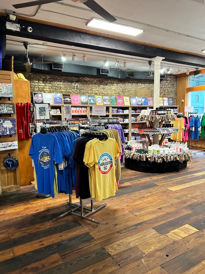 The gift shop ensures you won't leave empty-handed—a souvenir t-shirt is the next best thing to smuggling home their secret recipes.