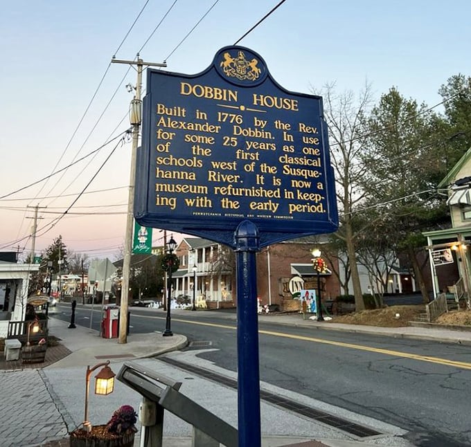 The blue historical marker tells the official story, but it's the aromas wafting from inside that truly bring Dobbin House's rich heritage to delicious life.