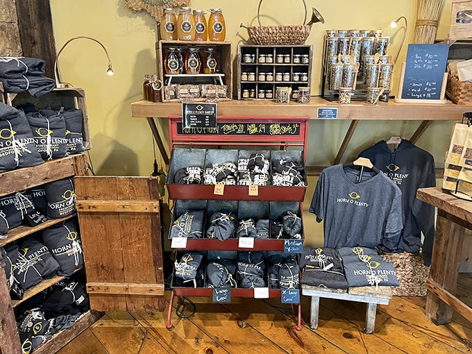 The merchandise corner offers edible souvenirs and branded gear – because the best vacation memories are the ones you can taste again at home.