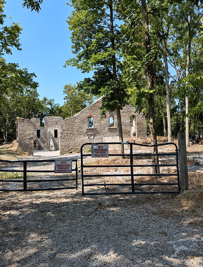 History stands sentinel behind these gates—limestone ruins that remind us everything was built to last before planned obsolescence was invented. 