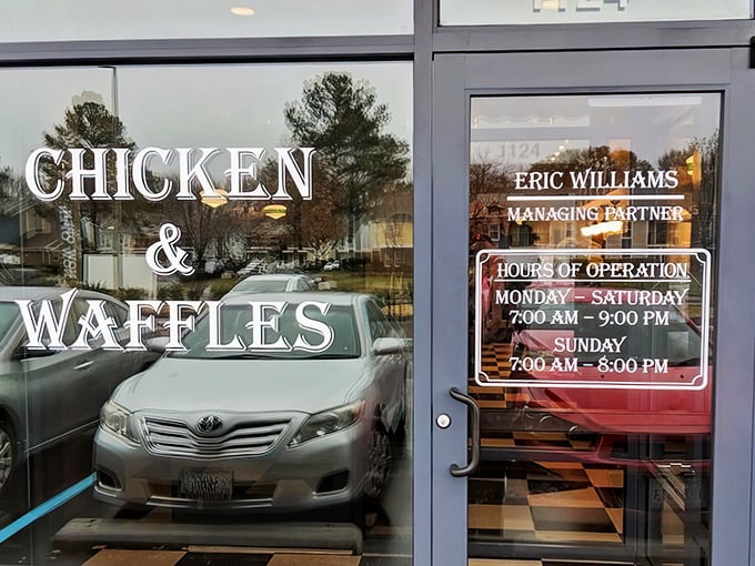 The hours posted on the door read like a beautiful promise—"Yes, we'll be here when hunger strikes." Seven days of possibility.