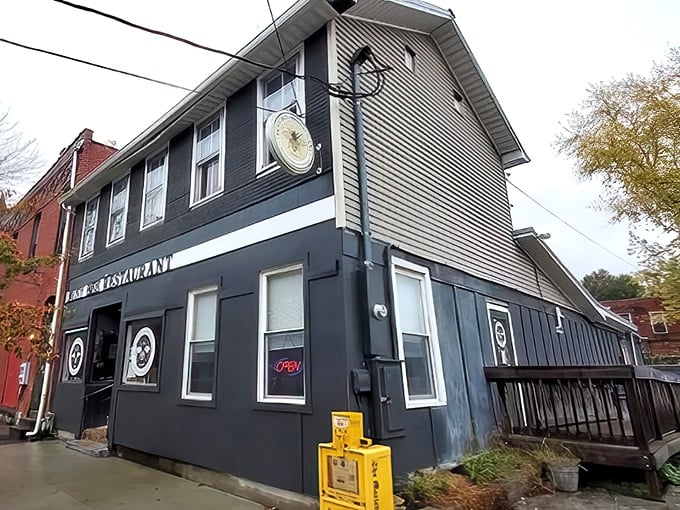 This street view reveals the diner's dual personality—part neighborhood fixture, part destination worth driving across Ohio to experience.