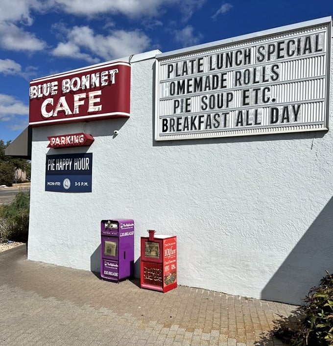 That classic sign against the Texas sky is more than advertising—it's a landmark that's guided hungry travelers for decades.