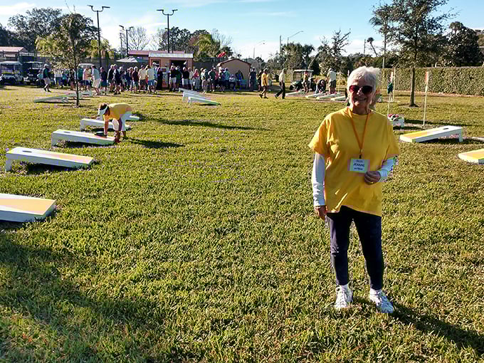 Outdoor games bring competitive spirits to the sunshine – proving that friendly rivalries don't retire when you do.