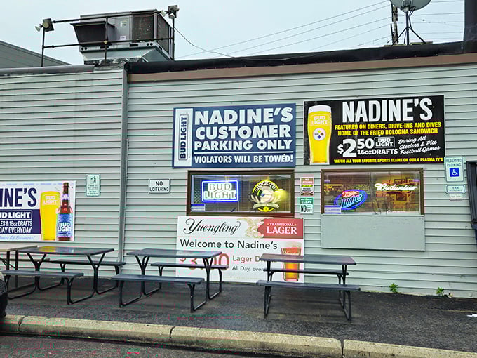 The picnic tables outside Nadine's aren't just seating – they're Pittsburgh's version of community theater where the neighborhood's stories unfold between bites.