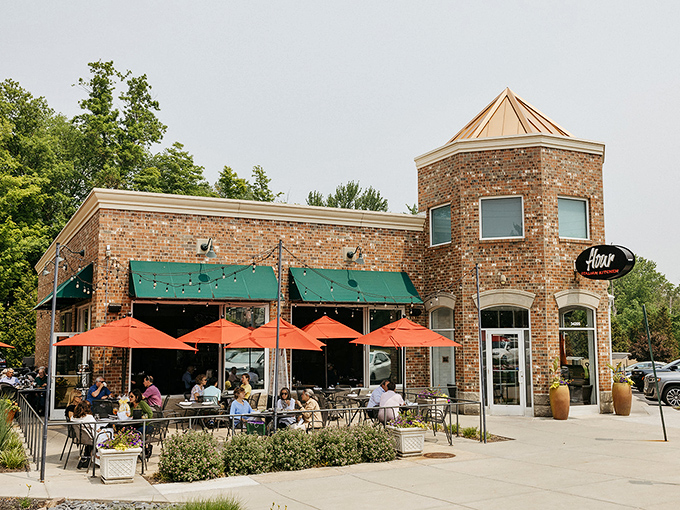 Summer dining at its finest—Flour's outdoor patio invites you to linger over lunch while pretending you're in a piazza somewhere in Tuscany, not suburban Ohio.