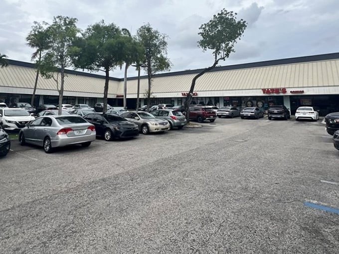 A packed parking lot tells the real story – Szyn isn't just a store, it's a destination worth traveling to for fashion archaeologists.