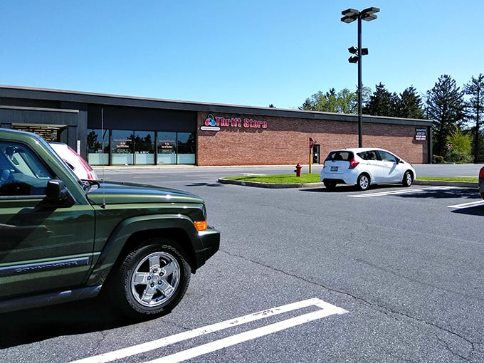 Even from the parking lot, CommunityAid promises adventure. Like a theme park for thrifters, it draws visitors seeking the thrill of the perfect find.