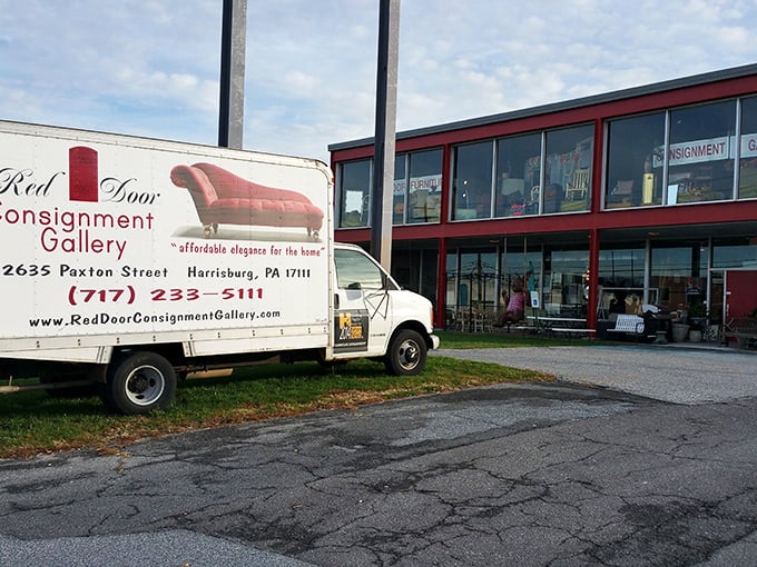 When the delivery truck matches the building, you know they're serious about branding—and about bringing elegance to your doorstep.