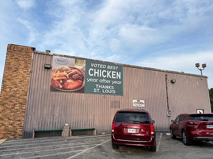 Even the building exterior boasts about the chicken. When your parking lot has a waiting list, you know you've created something special.
