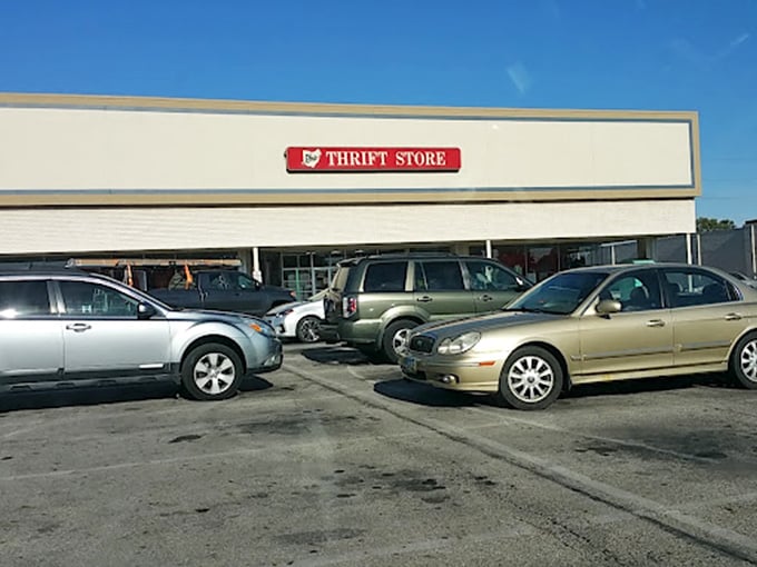 The parking lot fills early on discount days. Seasoned thrifters know timing is everything in the competitive sport of secondhand shopping.