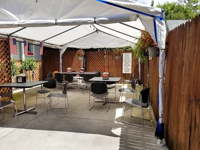 The outdoor patio offers a breath of fresh air and extra seating for when word gets out about how good the food is—which it inevitably does.