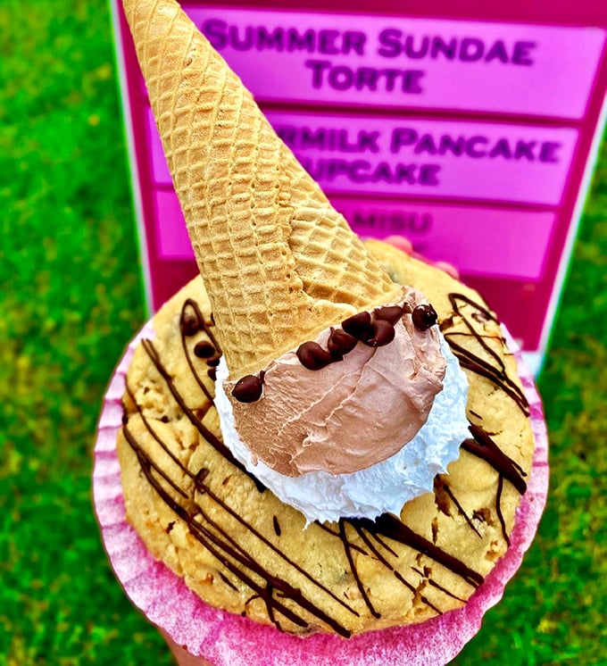 Ice cream meets cookie in a summer romance that was clearly meant to be—chocolate drizzle playing matchmaker in this sweet relationship.