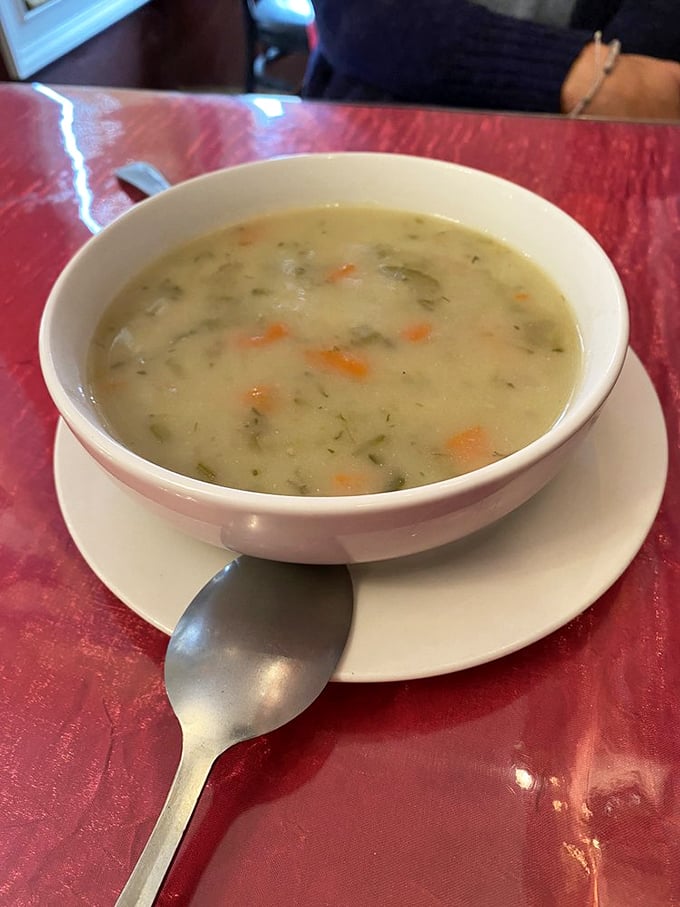A steaming bowl of pickle soup might sound unusual until you taste its creamy, dill-infused comfort – Poland's answer to chicken noodle.