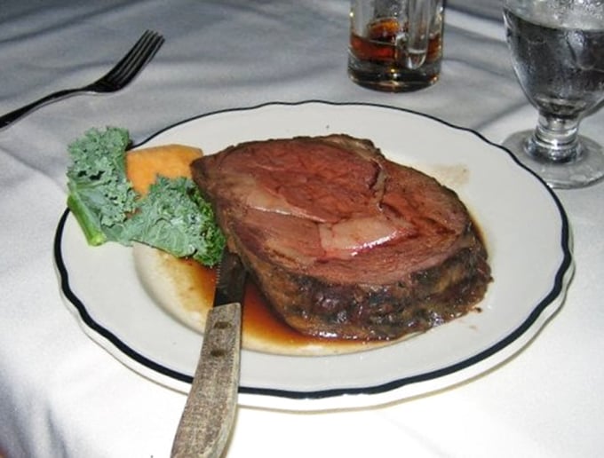 Prime rib so tender you barely need the knife—just don't tell your tablemates or they'll ask for a bite.