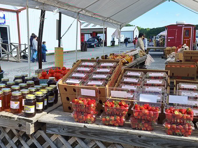 Farm-fresh strawberries and homemade jams – the market's edible souvenirs that taste better than any refrigerator magnet ever could.
