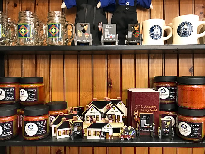 The gift shop shelves offer a chance to take home a taste of Amish country—because memories are sweeter when they're edible.