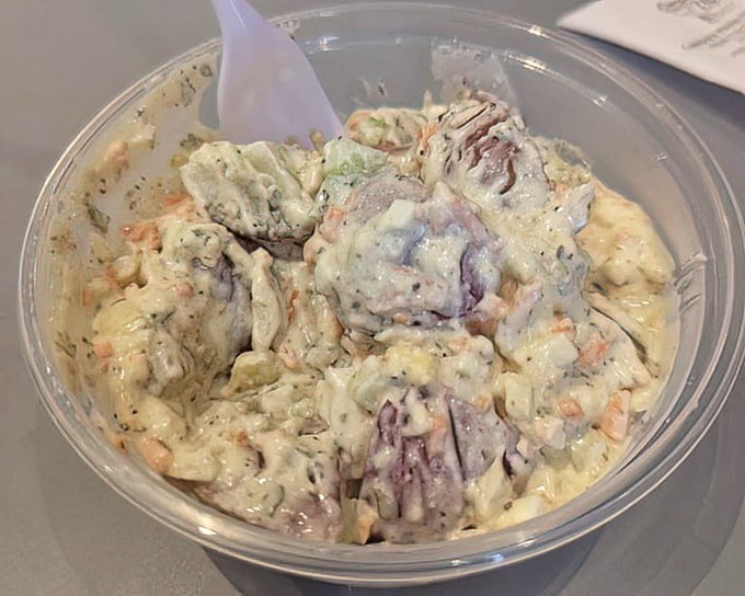 This creamy potato salad doesn't try to reinvent the wheel – it just makes it taste better, with a classic recipe that respects tradition while satisfying modern appetites.
