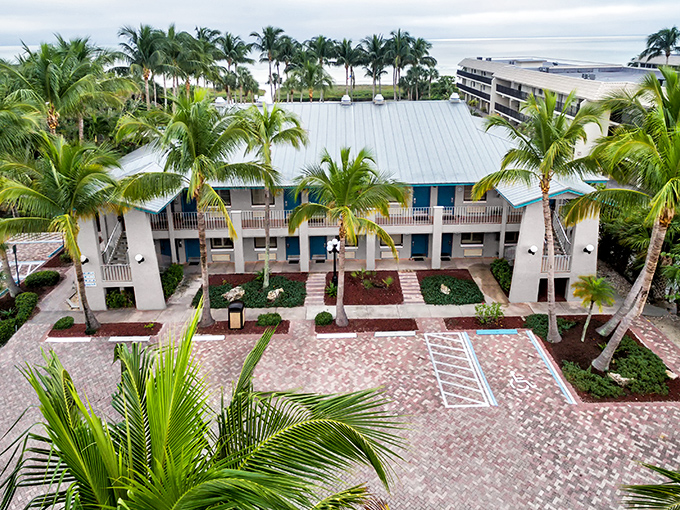 Island accommodations that understand the assignment: palm trees, pastel colors, and architecture that says "you're not in the office anymore, Dorothy."