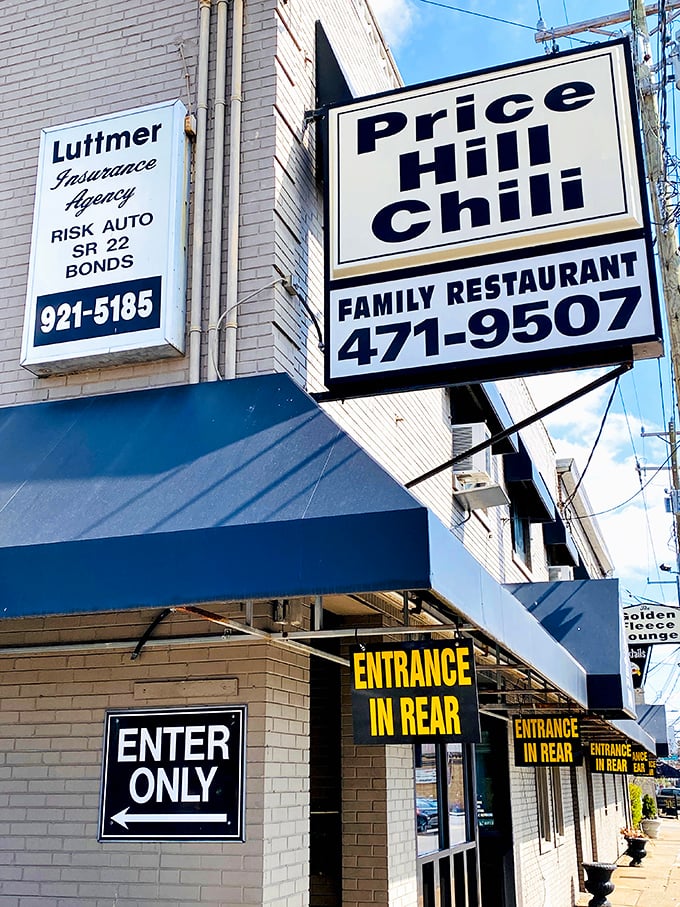 The iconic signage promises exactly what's delivered inside – no gimmicks, just Cincinnati's beloved chili and family dining.