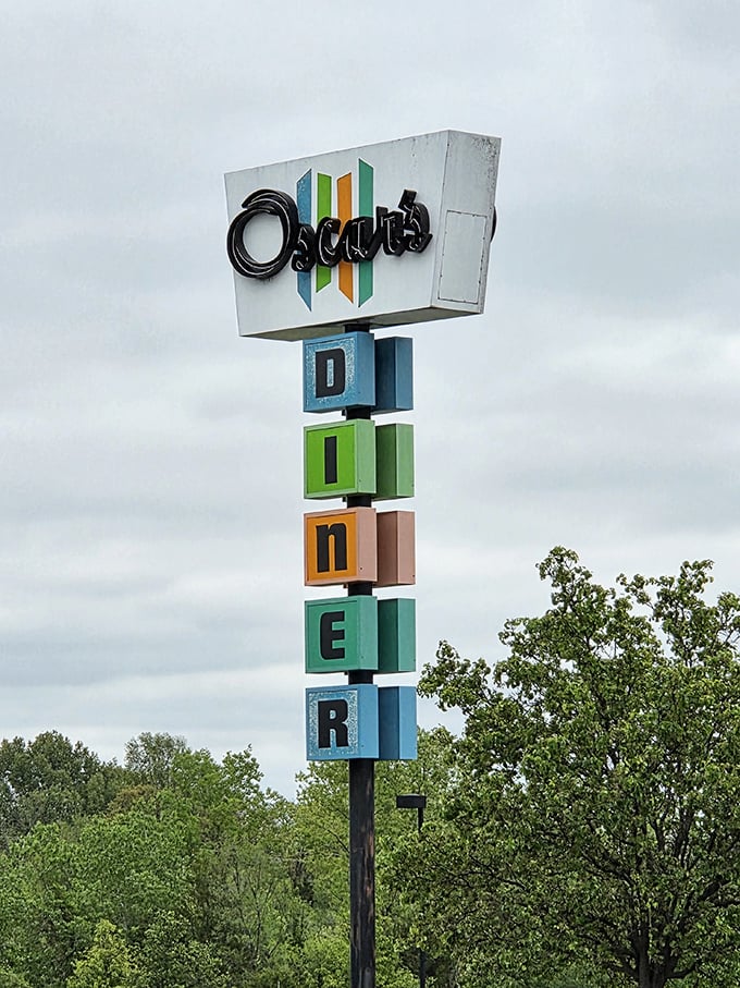 That vintage sign doesn't just mark a restaurant—it's a colorful beacon of hope for hungry travelers and a landmark of local pride.