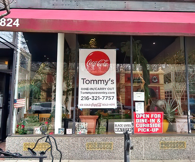 The window display tells you everything you need to know: this is a place that values good food and good community equally.