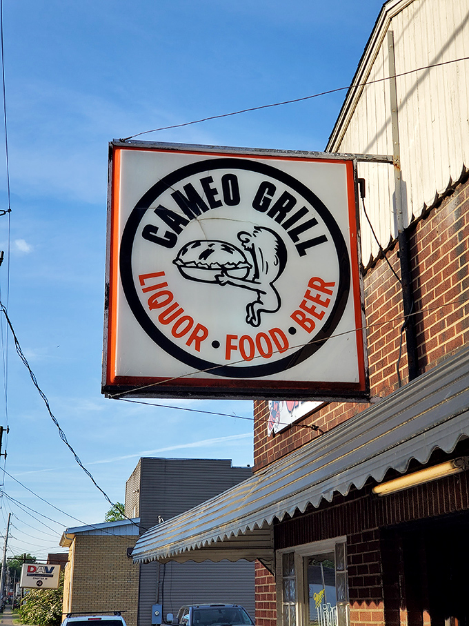 Simple signage that doesn't need fancy fonts to announce something truly special awaits inside.