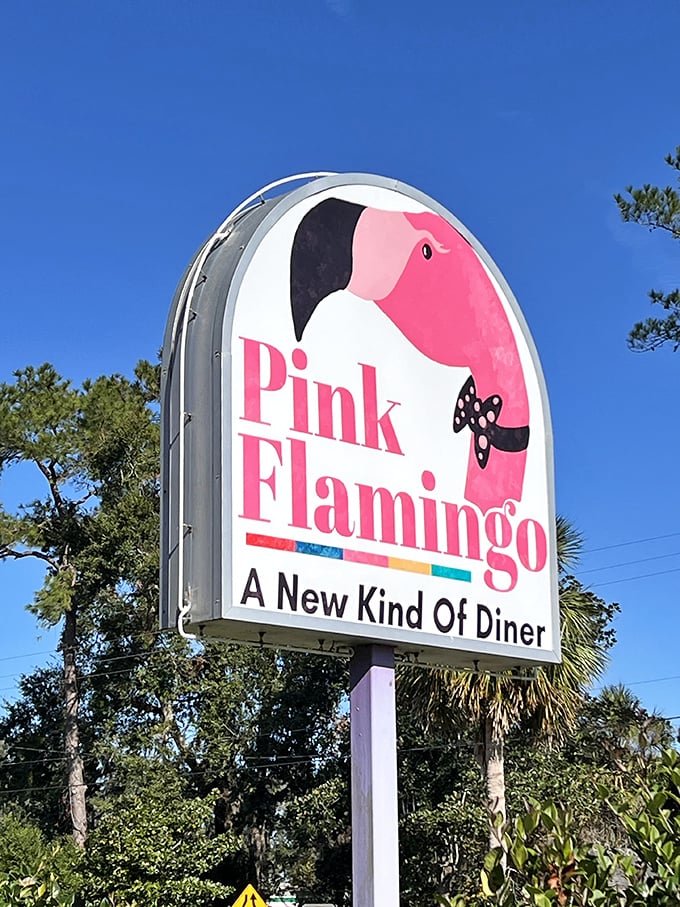 The sign promises "A New Kind of Diner" and delivers—like finding an old friend who's somehow gotten cooler with age.