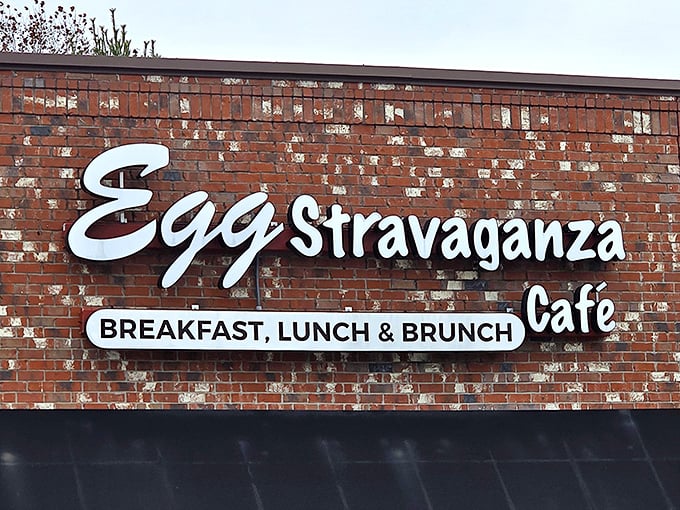 That sign isn't just announcing a restaurant—it's promising a morning revelation. The Nashville skyline silhouette reminds you that great breakfast doesn't require downtown parking.