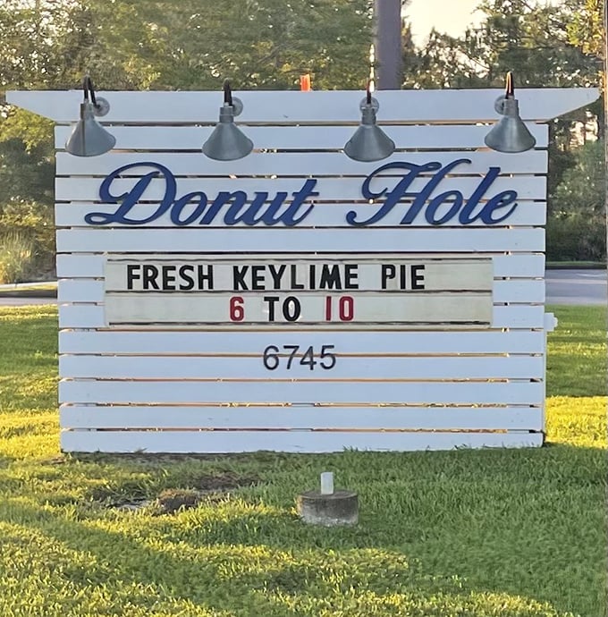 The roadside sign announcing fresh Key lime pie feels like Florida whispering sweet nothings in your hungry ear. 