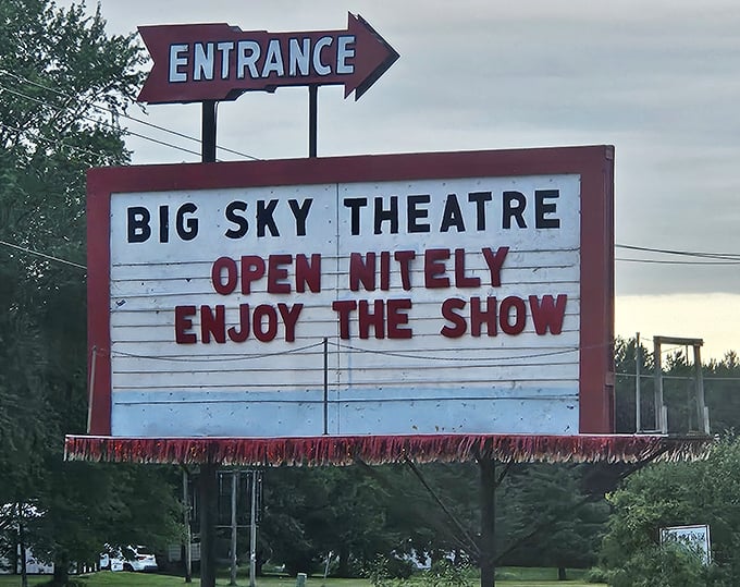 "OPEN NITELY" – two simple words that promise summer adventure. This sign has guided generations of Wisconsin families to celluloid memories.