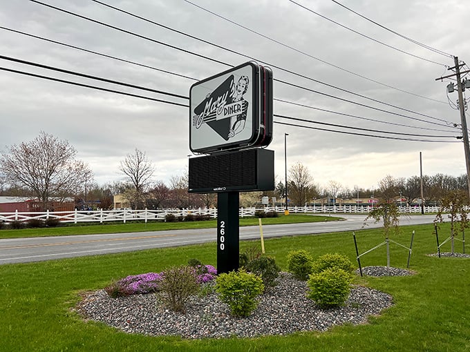 The roadside sign promises what lies ahead—a dining experience that's worth pulling over for, even if you weren't planning to stop.