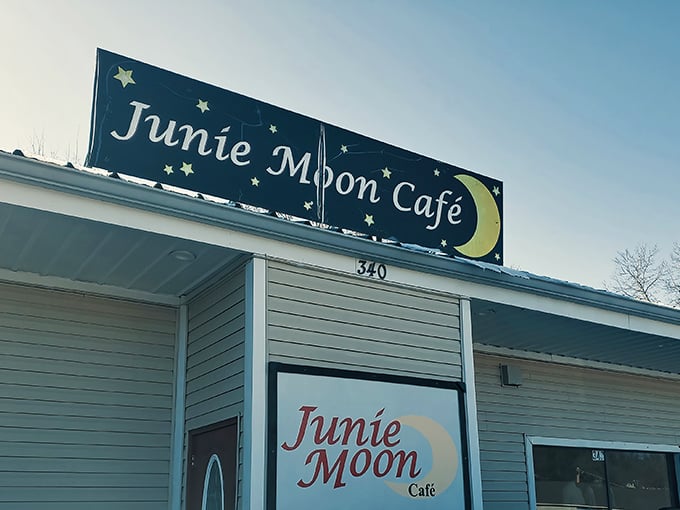The whimsical night-sky themed signage offers the first hint that this isn't just another roadside eatery, but something a bit more special.