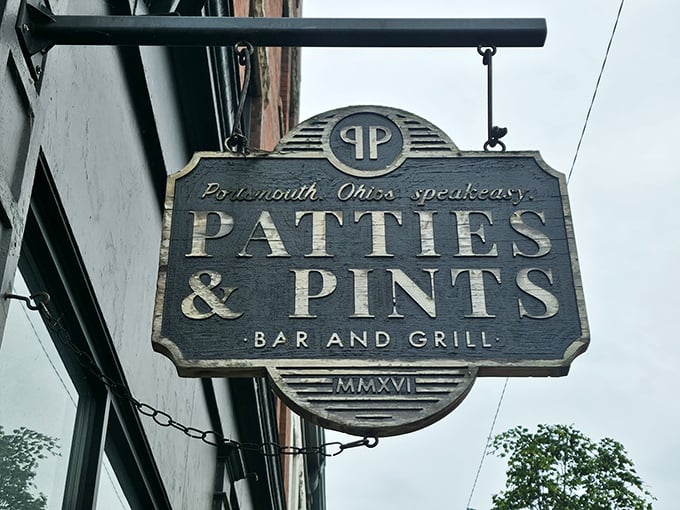 The sign says it all – "Portsmouth, Ohio speakeasy" – a nod to history while serving up thoroughly modern delights. Some traditions are worth keeping.